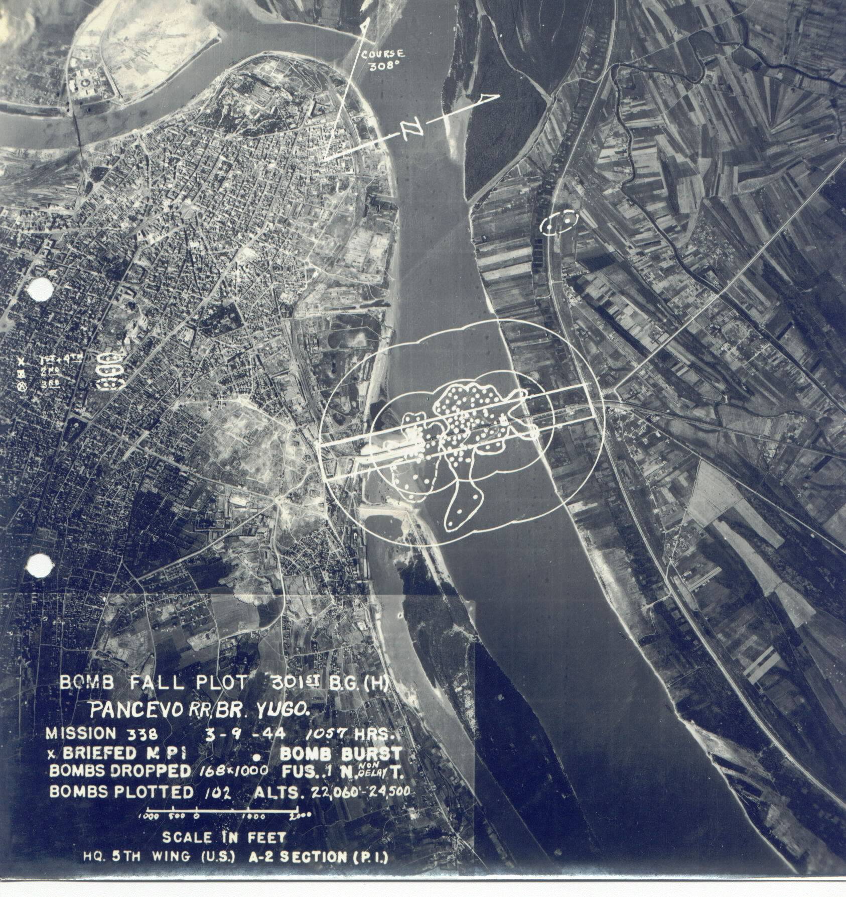 RAILROAD BRIDGE AT PANCEVO, YUGOSLAVIA :: Mycity-Military.com