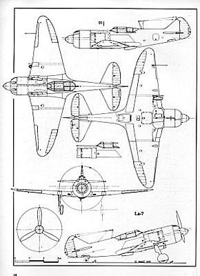 lavockin la7 soviet fighter schematics :: Mycity-Military.com