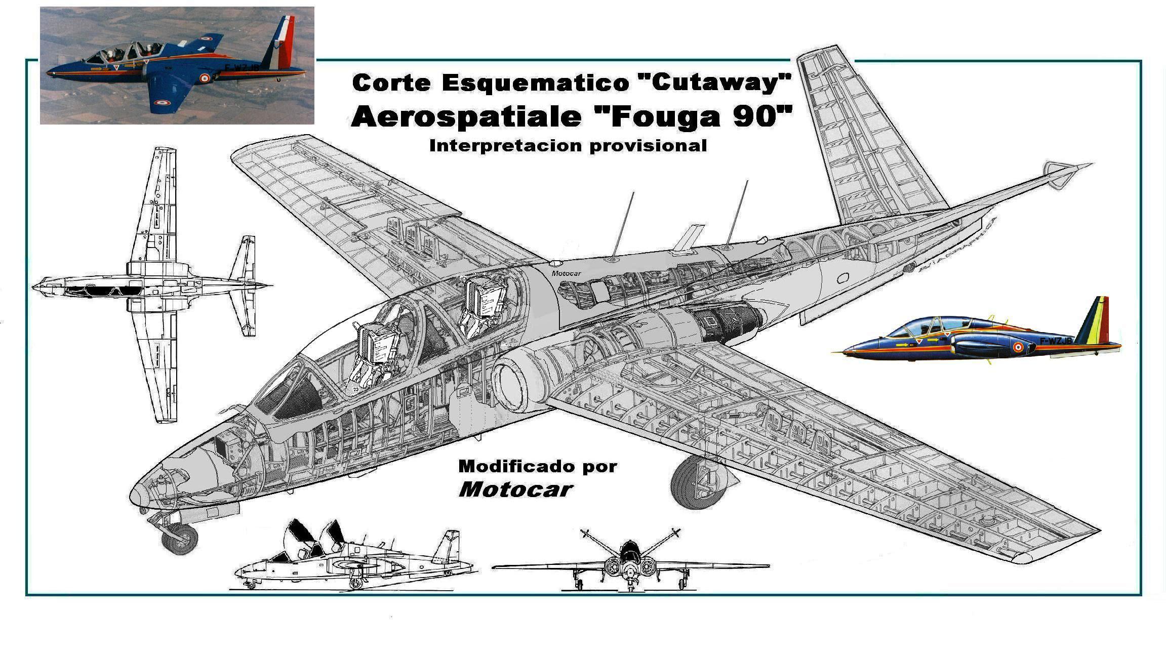 Cutaway Aerospatiale Fouga 90 al 90 :: Mycity-Military.com