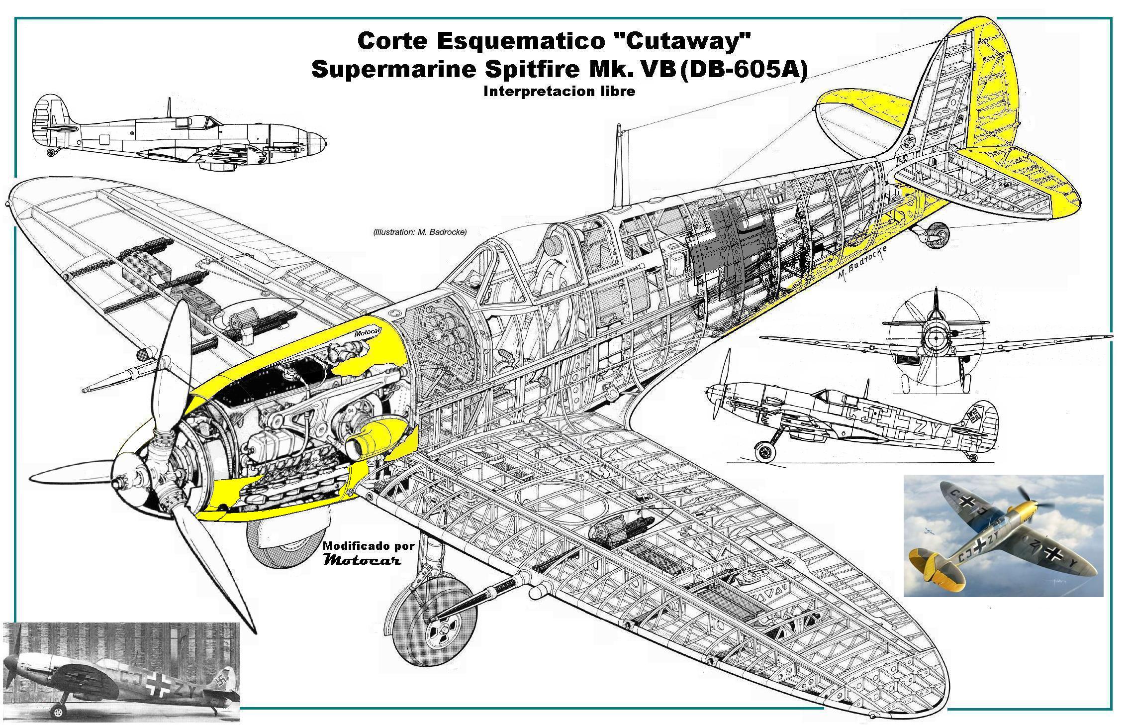 Cutaway Supermarine Spitfire Mk. VB (DB 605)Franskentein :: Mycity ...