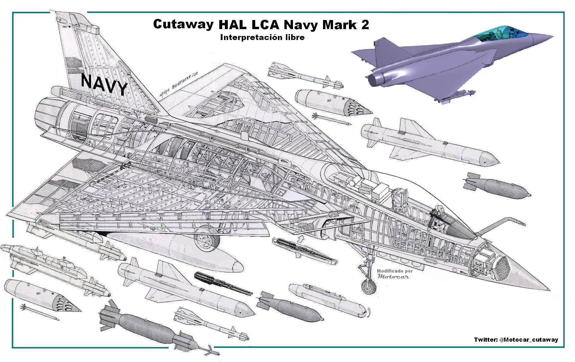 Cutaway HAL LCA Mk. 2 Tejas Navy and missil :: Mycity-Military.com