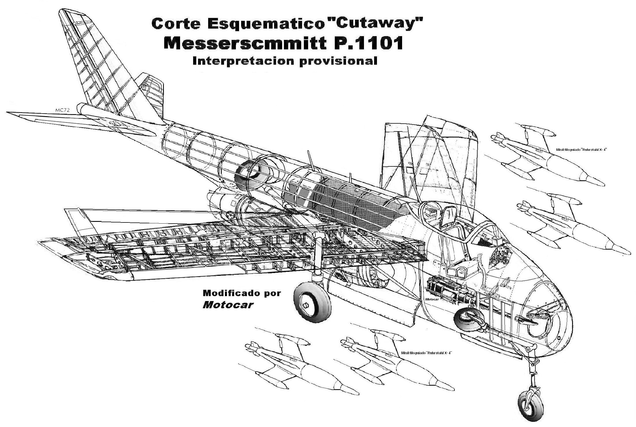 Cutaway Messerschmitt P1101 2 :: Mycity-Military.com