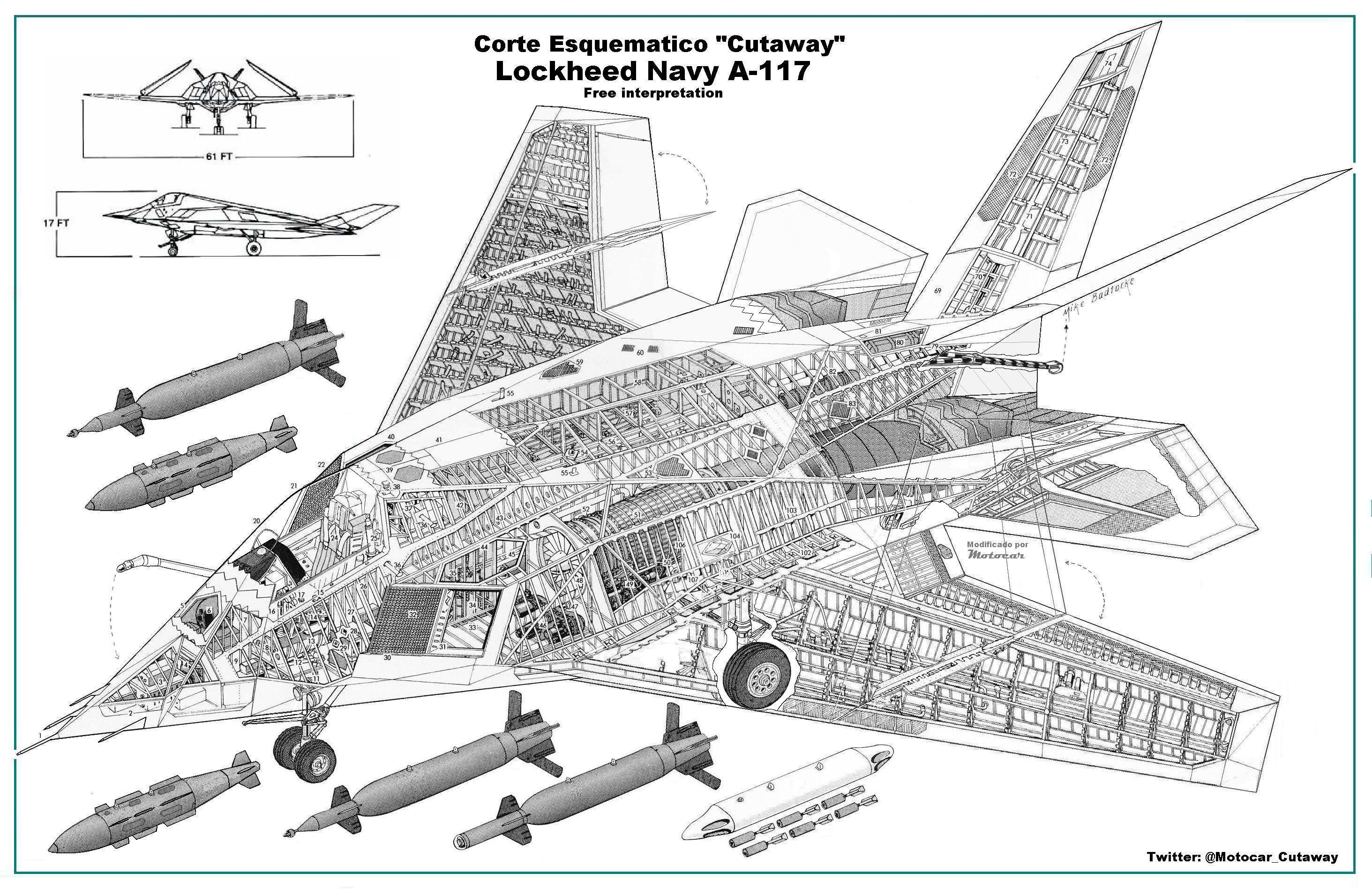 Cutaway Lockheed A 117C Navy :: Mycity-Military.com