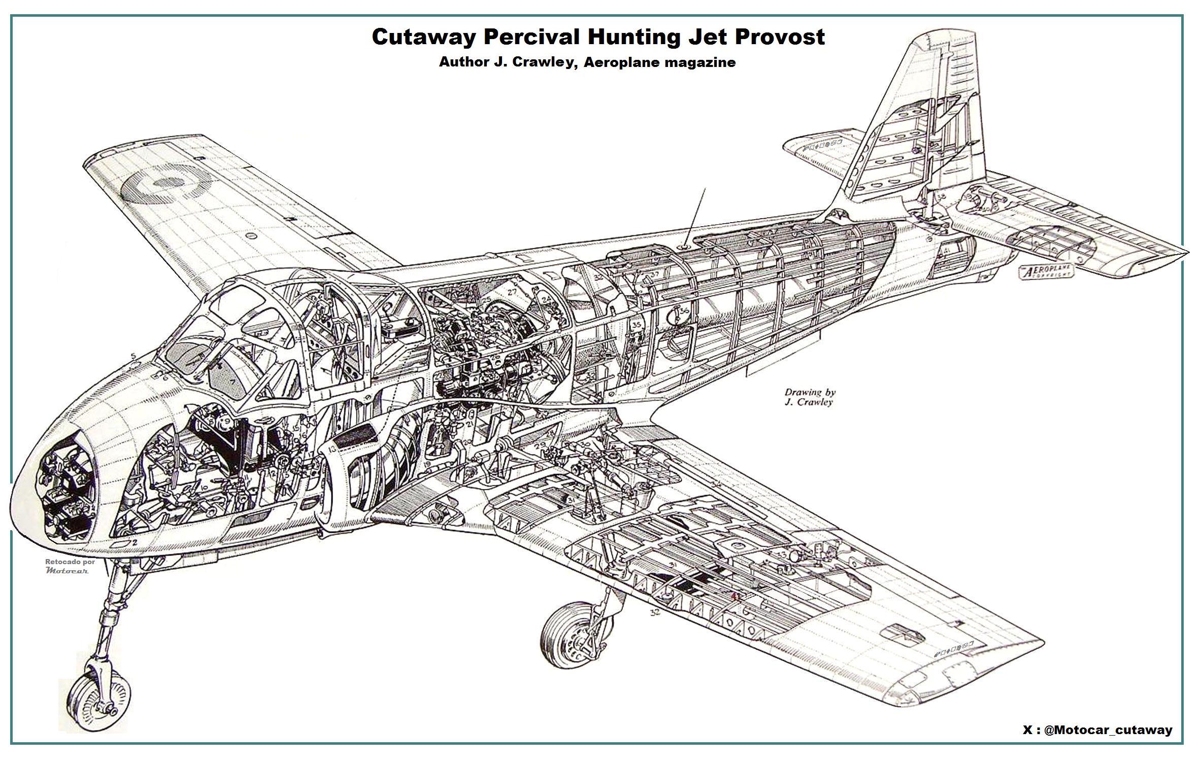 Cutaway Percival Hunting Jet Provost :: Mycity-Military.com