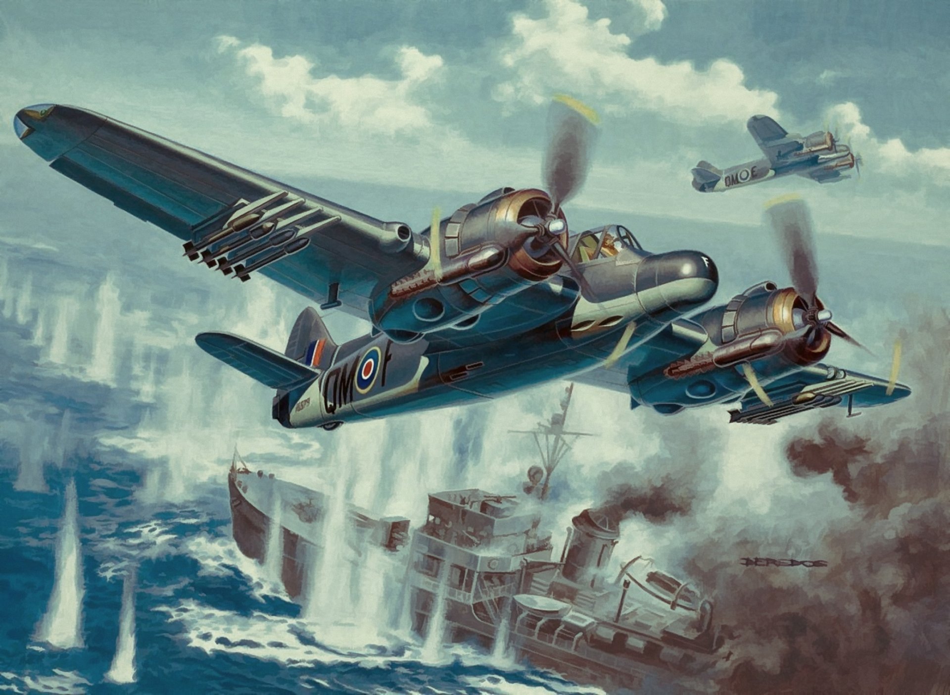 beaufighter raf british fighter british aircraft ww2 war dogfight ...