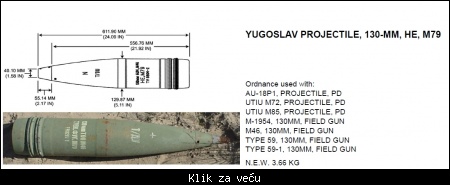 Projektil 130mm HE M79